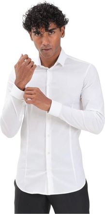 Patrizia Pepe Homme, Chemises, Blanc, Taille: S Long Sleeve Shirt