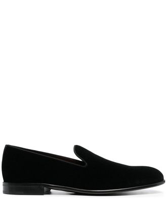 Dolce & Gabbana mocassins en velours - Noir