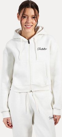 Smilodox Kapuzenstrickjacke Enara, Strickjacke mit Frontzipper und K&auml;ngurutasche, Sweatjacke gesticktes Logo weicher Stoff bequeme Kapuzenjacke Freizeit Sport