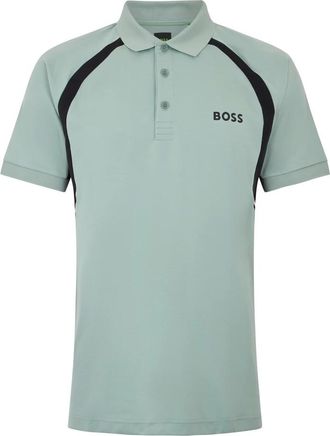 HUGO BOSS Homme, Tops, Bleu, Taille: L Polo Active Slim-fit &agrave; S&eacute;chage Rapide