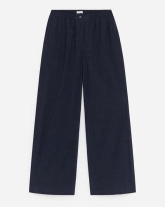 Arket Lockere Baumwollhose -Blau