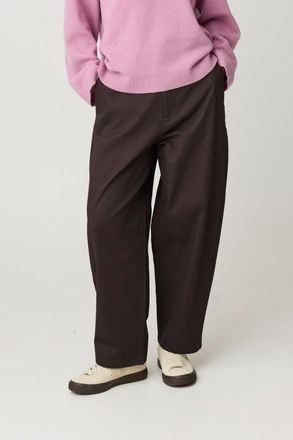 Knowledge Cotton Apparel Damen vegan Hose Bloom Barrel Pique Chocolate Torte