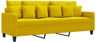 vidaXL 3-Sitzer-Sofa Gelb 180 cm Samt Vidaxl