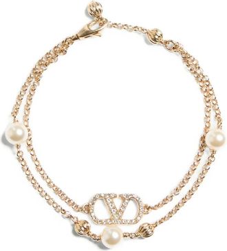 Valentino Garavani bracelet à perles - Or