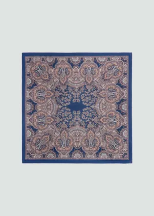 Mango Foulard en imprim&eacute; paisley bleu marine - Femme - Taille unique - MANGO