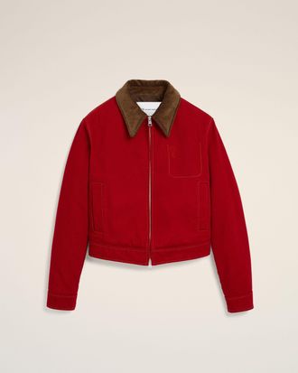 Ami Ami Paris - Blouson rouge en coton Ami de Coeur Rouge Rubis - Taille : XL - pour Femme