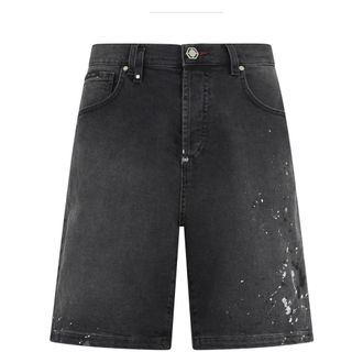 Philipp Plein Homme, Shorts, Noir, Taille: W34 Denim Shorts