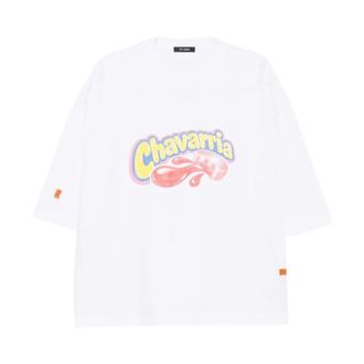 Willy Chavarria Os Chavaloo T-Shirt - - Tops - Herren - Wei&szlig; - L