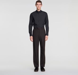Sandro Pantalon de costume en laine