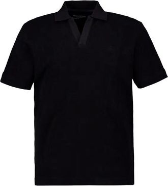 Marc O'Polo Herren Polo-Shirt schwarz Baumwoll-Frottee