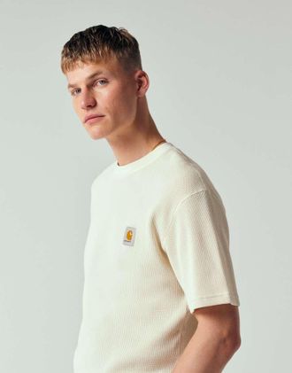 Carhartt Work in Progress Nelson - T-shirt gaufr&eacute; - Beige clair-Neutre