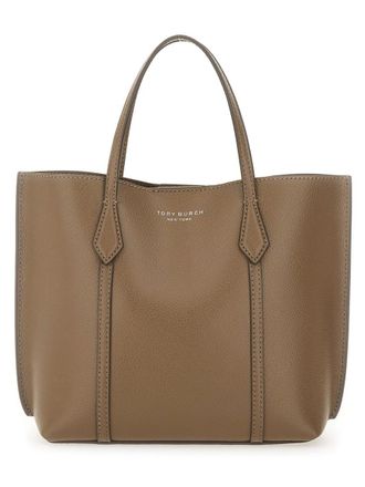Tory Burch Womens Perry Shopping Bag Brown Leather Handbags Hand