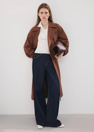 Mango Jean large taille normale bleu - Femme - 34 - MANGO