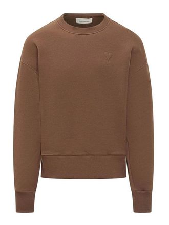 Ami Pull Col Rond - Marron