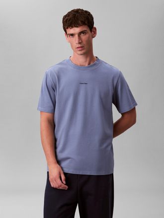 Calvin Klein T-Shirt CALVIN KLEIN SS STRETCH PIQUE NANO EASY TEE, Herren, Gr. XXL, dusty sailor blau, Piqu&eacute;, Obermaterial: 95% Baumwolle, 5% Elasthan, unifarben, r