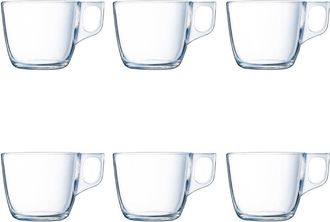 Luminarc Kaffeebecher für die Mikrowelle, Glas, 6 Stück 22cl