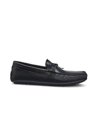 BOSS Hommes Noel Mocc Mocassins Driver en Cuir avec noeud