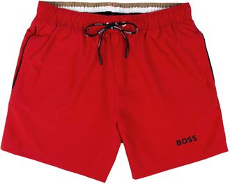 BOSS Herren Badeshorts Badehose Dogfish, Farbe:Rot, Artikel:-627 Bright red, Größe:XL