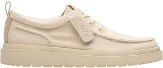 Clarks Homme Polden MOC, Off White Canvas, 42.5 EU