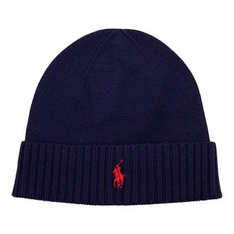 Polo Ralph Lauren Merino Wool Beanie - - Accessories - Herren - Blau - ONE SIZE