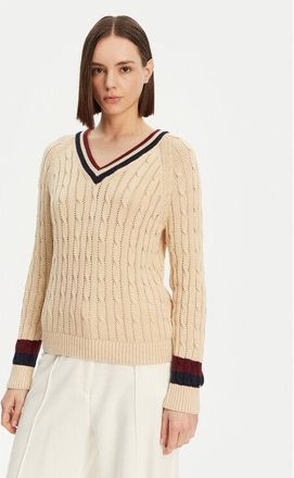Tommy Hilfiger Pullover Varsity WW0WW43972 Beige Regular Fit