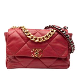 Chanel Pre-owned Large 19 Flap Bag - - Pre-owned - Damen - Rot - ONE SIZE