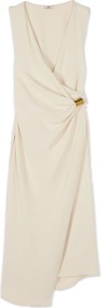 Oltre Femme, Robes, Blanc, Taille: 48 FR Robe Midi Portefeuille