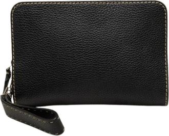 Fendi Sac bandouli&egrave;re Pre-owned en cuir Selleria - Femme - Pre-owned - Noir - Taille: ONE Size
