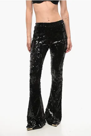 Adriana Hot Couture Sequined Flared Pants size S