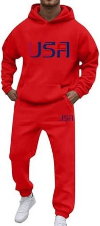 Generic Surv&ecirc;tement de sport 2026 pour homme - Ensemble 2 pi&egrave;ces avec sweat &agrave; capuche et pantalon de surv&ecirc;tement - Tenue athl&eacute;tique pour la marche, la course 