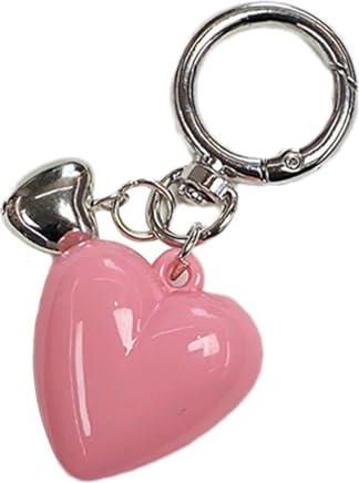 Generic Porte-cl&eacute;s en forme de coeur | Porte-cl&eacute;s | Porte-cl&eacute;s assorti en forme de coeur, mignon pour sacs &agrave; main, sacs &agrave; dos, rose, Refer to description