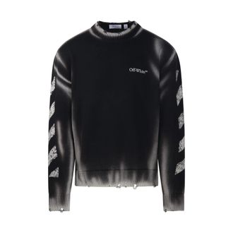 Off-white Diag Corrosion Rundhals-Pullover - - Knitwear - Herren - Mehrfarbig - L