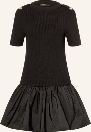 Maje Kleid Im Materialmix schwarz