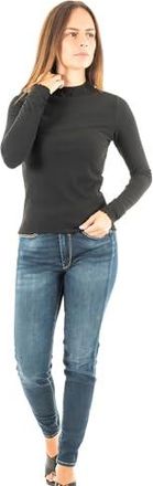 Only NOS Onlemma L/s High Neck Top JRS T-Shirt À Manches Longues, Noir (Black Black), X-Large Femme