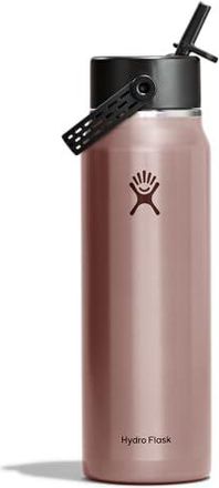 Hydro Flask Lightweight Wide Flex Straw Cap Bottle 946 ml (32oz) - Edelstahl, auslaufsicher mit Trageband - Isoliert, 24 Std. kalt - Sp&uuml;lmaschinenfest - Quartz