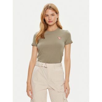 Guess T-Shirt W2YI44 J1314 Gr&uuml;n Slim Fit