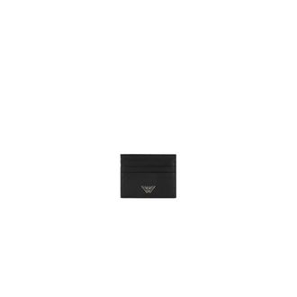 Emporio Armani Leder Kartenetui - - Accessories - Herren - Schwarzk - ONE SIZE