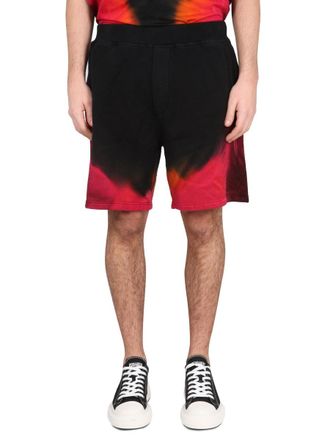 Dsquared2 Flame-Print Cotton Shorts - Multicolor