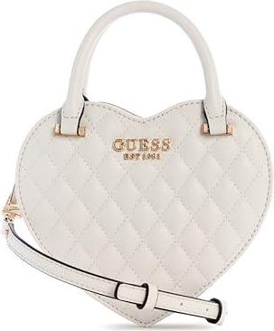 Guess Sac Atabey Heart pour femme, ecru, taille unique