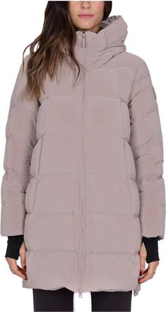 Bomboogie Femme, Manteaux, Beige, Taille: 38 FR Doudoune Courte Matelass&eacute;e &agrave; Capuche Matte