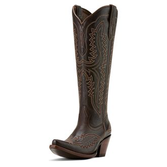 Ariat Womens Casanova X Toe Western Boots in Rich Chocolate Leather, B Medium Width, Size 37.5, by Ariat