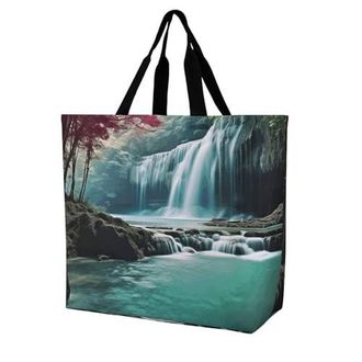 Generic Paysage Naturel De Cascade Sac A Main Femme R&eacute;utilisable Tote Bag Pliable Sac Cabas Pour Voyage Universit&eacute; Plage
