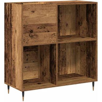 vidaXL Vidaxl - Biblioth&egrave;que en bois ancien 85 x 38 x 89 cm - 4 &eacute;tag&egrave;res - Design industriel moderne - Rangement pour vinyles et objets d&eacute;coratifs