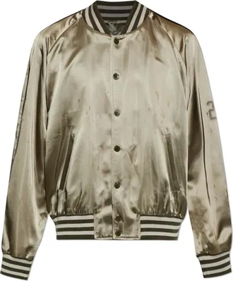 Golden Goose Homme, Vestes, Vert, Taille: L Venice Satin Bomber Jacket