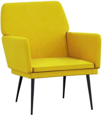vidaXL Sessel Gelb 62x79x79 cm Samt vidaXL
