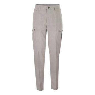 PESERICO Ma&szlig;geschneiderte Cargohose - - Trousers - Herren - Grau - S