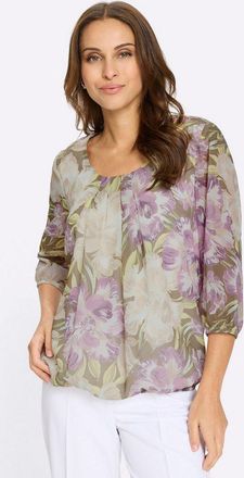 Witt Klassische Bluse Georgette-Bluse 3/4-Arm