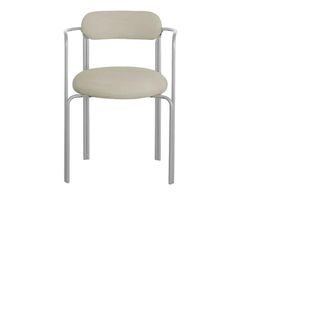 Gabrielle Paris Chaise en lin et acier chrom&eacute; Hortense Gabrielle Paris