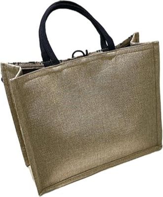 BESPORTBLE ifundom Grand Paquet Cabas R&eacute;utilisable en Toile de Jute Grand Paquet D&eacute;contract&eacute; Kaki L&eacute;ger et Portable pour Courses Rangement Fruits et L&eacute;gumes Impr