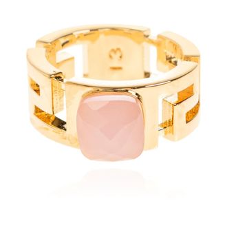 Versace Ring mit Stein - - Accessories - Damen - Gelb - 52 MM